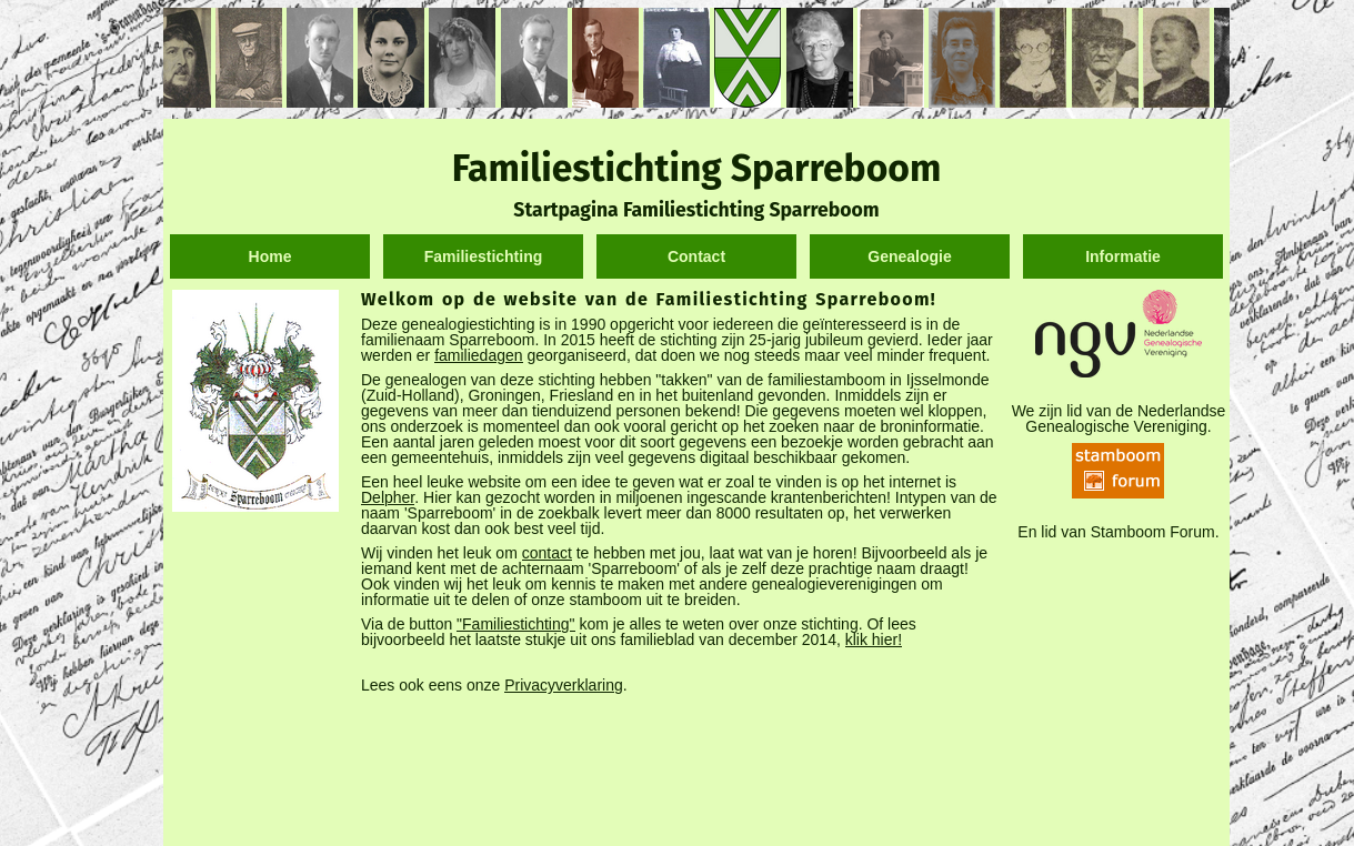 Deze website – Familiestichting Sparreboom